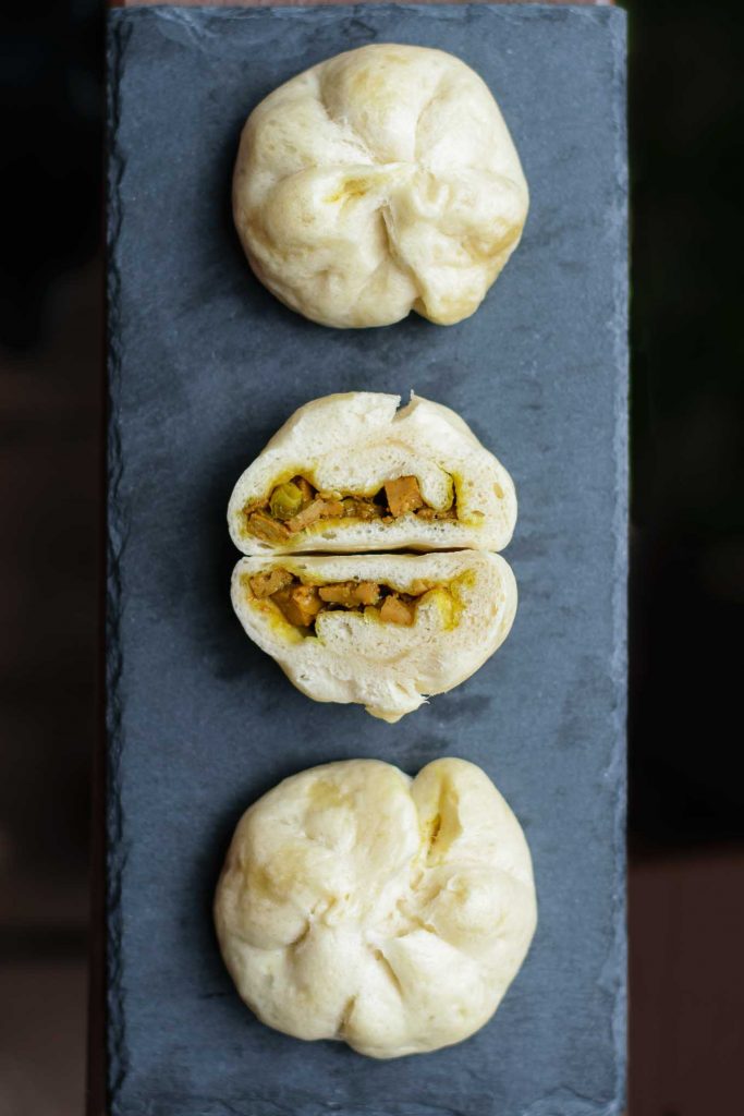 Vegan Curry Seitan Steamed Buns (Siopao) • The Curious Chickpea