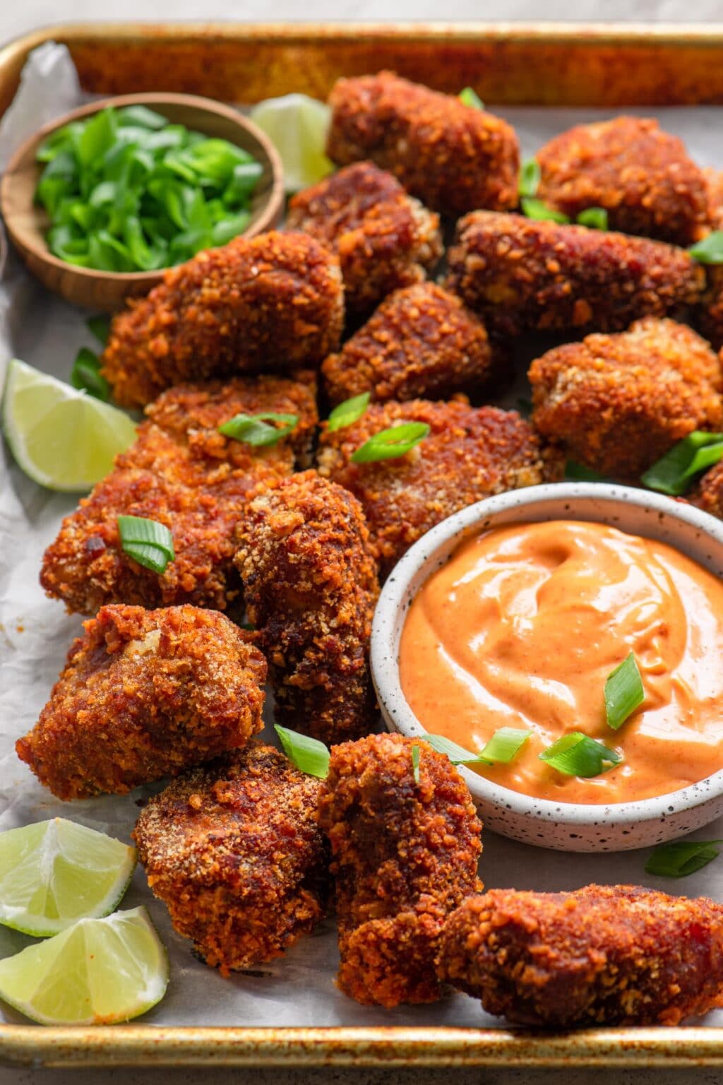Vegan Gochujang Tempeh Wings • The Curious Chickpea
