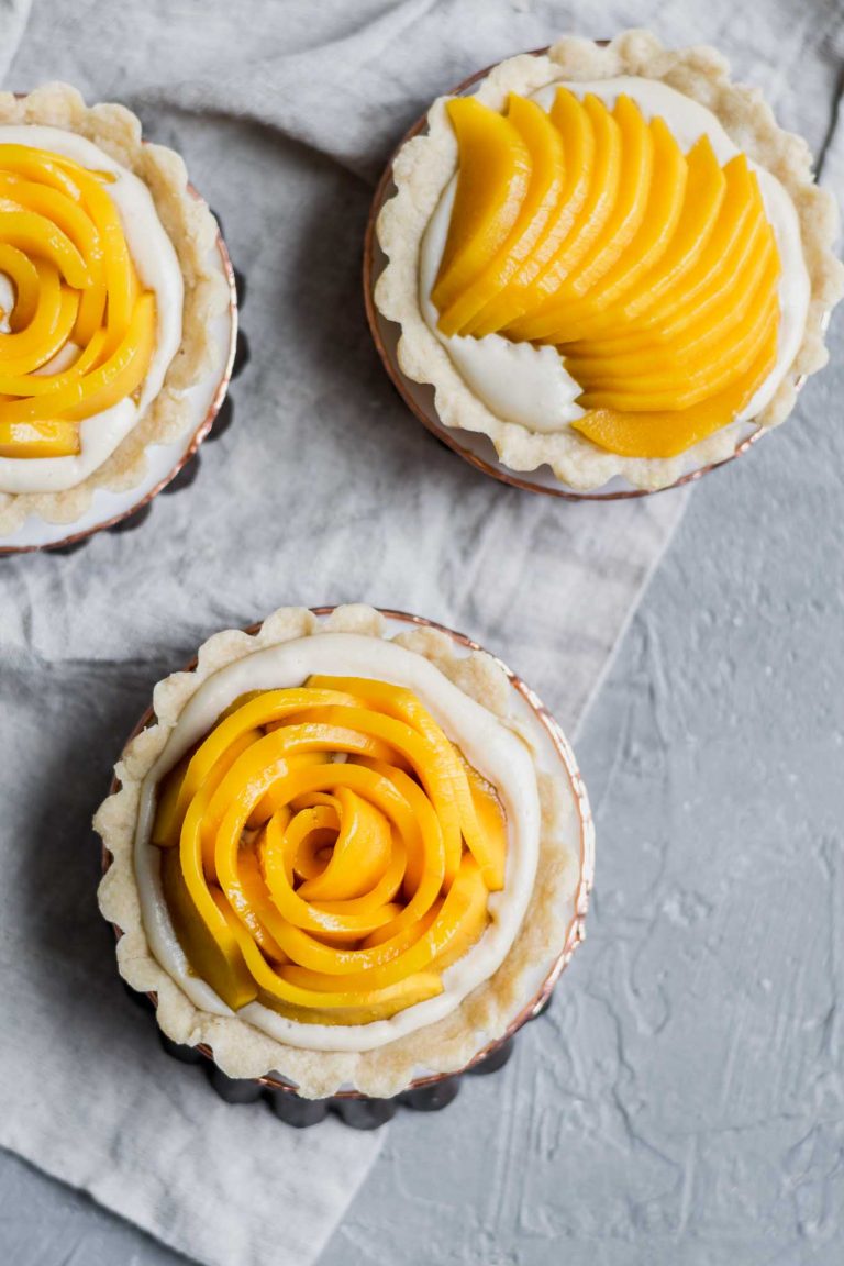 Vegan Mango Tarts with Vanilla Pastry Cream • The Curious Chickpea