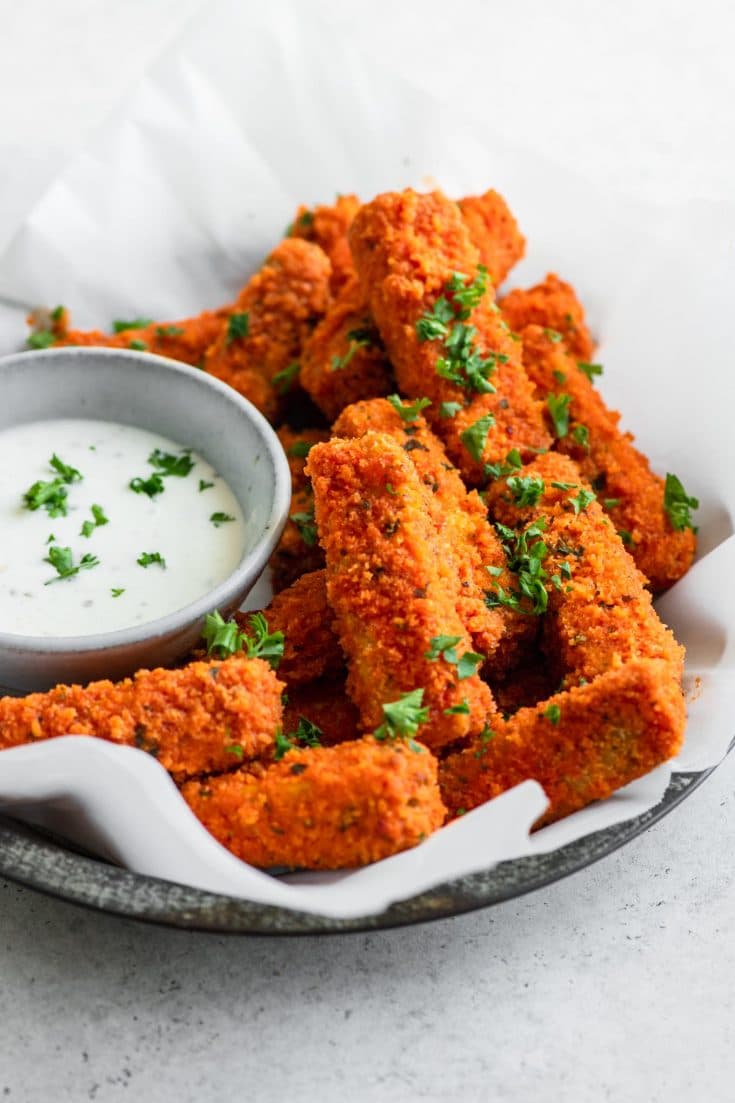 Crispy Baked Buffalo Tofu Wings • The Curious Chickpea