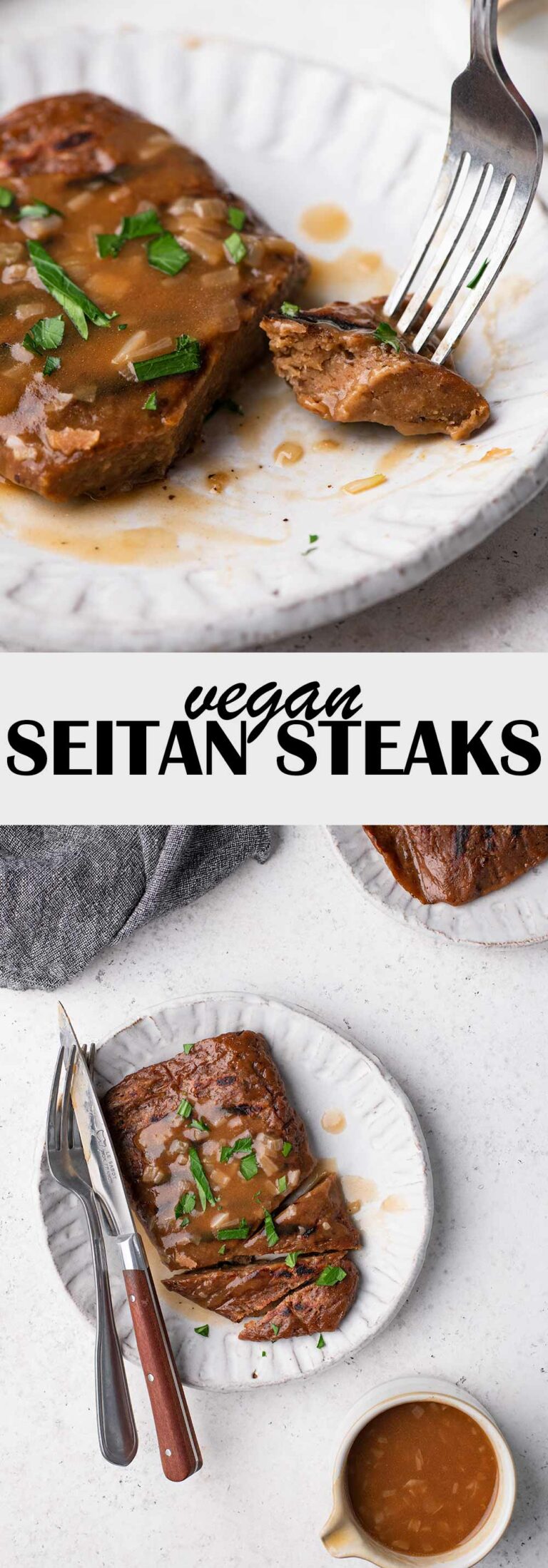 Grilled Seitan Steaks with Mashed Potatoes and Shallot Gravy • The ...